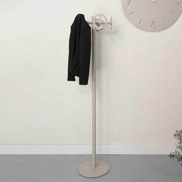 Pharao24.de Design Garderobenstaender aus Stahl Taupe