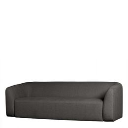 Pharao24.de Dreier Sofa Skandi Stil in Schwarzgrau Chenillegewebe