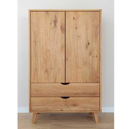 Pharao24.de Schlafzimmerschrank Kleiderschrank aus Wildeiche Massivholz 180 cm hoch