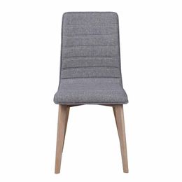 Pharao24.de Esstischstuhl Set in Grau Eiche White Wash (2er Set)