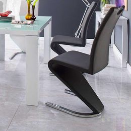 Pharao24.de Swingstuhl in Schwarz modern (2er Set)