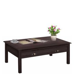 Pharao24.de Landhaus Sofa Tisch in Wengefarben 110 cm breit 42 cm hoch