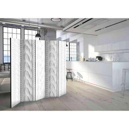 Pharao24.de Design Paravent mit Zopfmuster skandinavischen Look