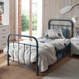 Pharao24.de Kinderbett in Blau Metall