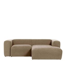 Pharao24.de Eckcouch 240 cm breit Beige Chenille