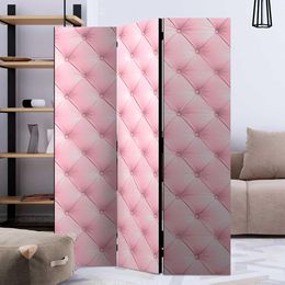 Pharao24.de Spanische Wand in Rosa Fichte Massivholz Rahmen
