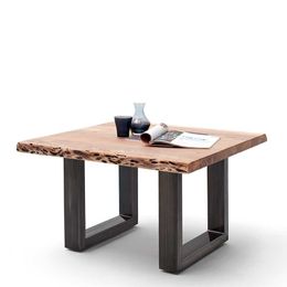 Pharao24.de Couchtisch Massivholztisch mit nat&uuml;rlicher Baumkante 45 cm hoch