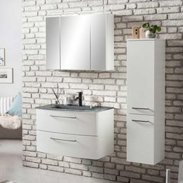 Pharao24.de Badezimmerset in Wei&szlig; 110 cm breit (dreiteilig)