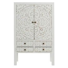 Pharao24.de Flurkommode Shabby Chic Stil in Antikwei&szlig; Goldfarben