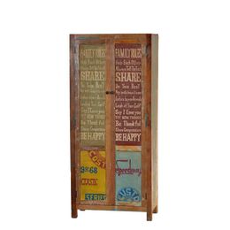 Pharao24.de Dielenschrank im Vintage Design Recyclingholz