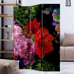Pharao24.de Paravent in Bunt mit Blumen 135 oder 225 cm