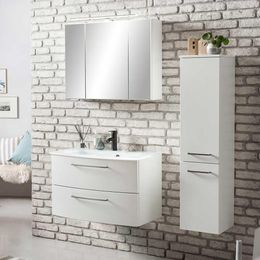 Pharao24.de Badezimmerset in Wei&szlig; 110 cm breit (dreiteilig)