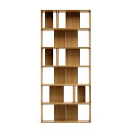 Pharao24.de Regal Set Eiche Furnier in modernem Design 9 Elemente (neunteilig)