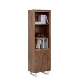 Pharao24.de Modernes B&uuml;cher Regal in Kiefer dunkel geb&uuml;rstet und lackiert 180 cm hoch
