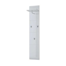 Pharao24.de Flurgarderobe in Hochglanz Wei&szlig; mit Hutablage