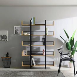 Pharao24.de Standregal Wohnzimmerregal im Industry und Loft Stil 120 cm breit