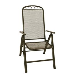 Pharao24.de Garten Klappstuhl in dunkel Grau Metall (2er Set)
