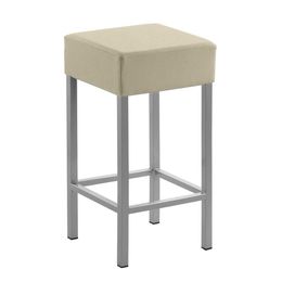 Pharao24.de Hocker f&uuml;r K&uuml;che 64 cm Sitzh&ouml;he Microfaser Bezug