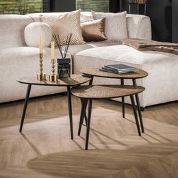 Pharao24.de Beistelltisch Couchtisch in Bronze dreiteilig (dreiteilig)