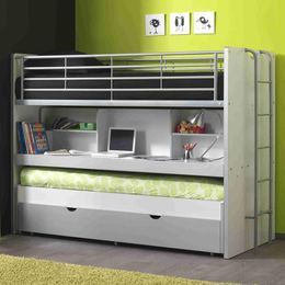Pharao24.de Hochbett mit Schreibtisch G&auml;stebett