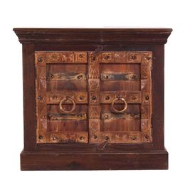 Pharao24.de Waschbeckenunterschrank im Kolonialstil Teak Recyclingholz