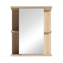 Pharao24.de Badschrank mit Spiegel in Sonoma-Eiche 60 cm breit - 70 cm hoch