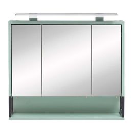 Pharao24.de Badezimmer Spiegelschrank in Mintgr&uuml;n 70 cm breit