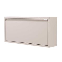 Pharao24.de Schuh Wandschrank H&auml;ngeschrank in Taupe pulverbeschichtet