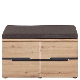 Pharao24.de Garderoben Sitzbank in Wildeichefarben 80 cm breit