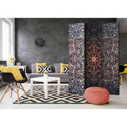 Pharao24.de Spanische Wand in Bunt und Dunkel Braun Mandala Motiv
