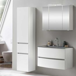 Pharao24.de Badm&ouml;belkomplettset in Wei&szlig; Made in Germany (dreiteilig)