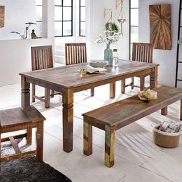 Pharao24.de Esszimmertisch in Bunt Braun Shabby Chic