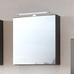 Pharao24.de Badspiegelschrank in dunkel Grau 60 cm breit
