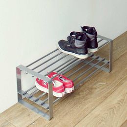 Pharao24.de Flur Schuhregal in Nickelfarben Stahl