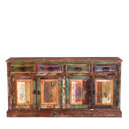 Pharao24.de Shabby Esszimmersideboard in Braun Bunt Recyclingholz