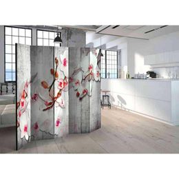 Pharao24.de Raumteiler Paravent mit Orchideen Motiv 225 cm breit