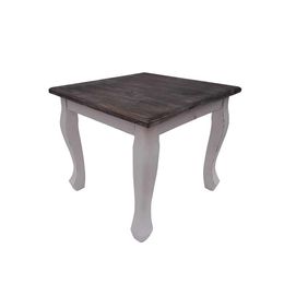 Pharao24.de Quadratischer Beistelltisch im Shabby Chic Design Tanne Massivholz