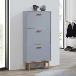 Pharao24.de Schuhschrank Schuh Klappschrank mit Vierfu&szlig;gestell im Skandi Design