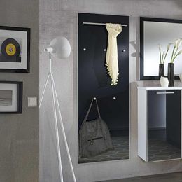 Pharao24.de Flurgarderobe in Anthrazit Glas