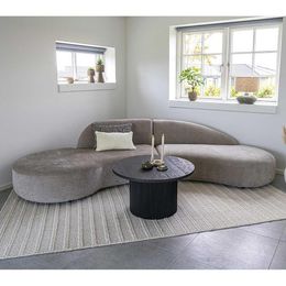 Pharao24.de Sofa Designer Sofa in Beige aus Chenillegewebe