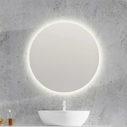 Pharao24.de Runder Badspiegel mit LED Beleuchtung 60 cm Durchmesser