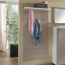 Pharao24.de H&auml;ngegarderobe in Taupe Wei&szlig; Glas beschichtet