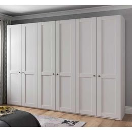 Pharao24.de XL Kleiderschrank modern Landhaus in Wei&szlig; 300 cm breit