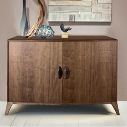 Pharao24.de Kommode mit Nussbaum furniert Retro Design