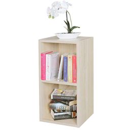 Pharao24.de Kleines Buchregal in Sonoma-Eiche Holzoptik 60 cm hoch