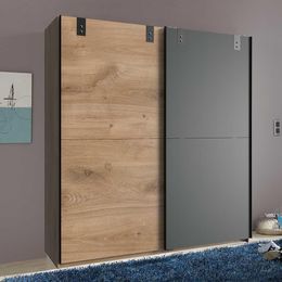 Pharao24.de Schiebet&uuml;renschrank Schlafzimmer im Industry und Loft Stil 180 cm breit