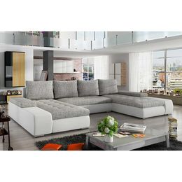 Pharao24.de Wohnlandschaft Couchlandschaft mit Schlaffunktion und Bettkasten