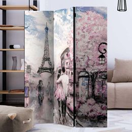 Pharao24.de Leinwand Umkleide in Pastell Bunt PARIS im Fr&uuml;hling Motiv