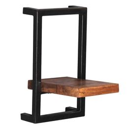 Pharao24.de Wandboard in Schwarz und Mangoholz rechteckiger Form