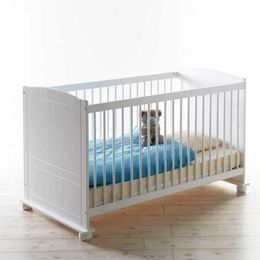 Pharao24.de Babybett in Wei&szlig; inklusive Rollrost